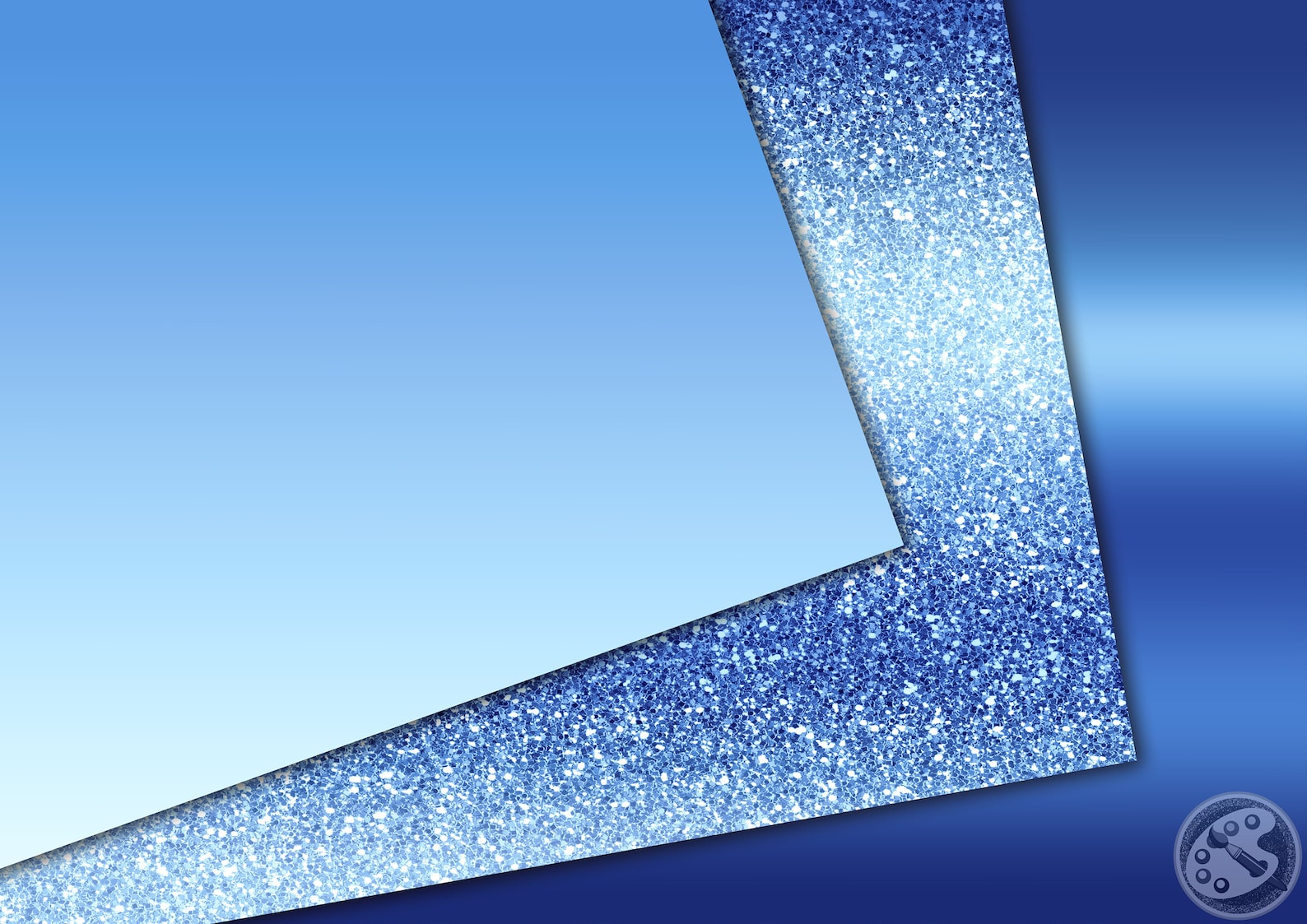 Luxury Sky Blue Gradient & Glitter Digital Paper: High-quality Blue ...