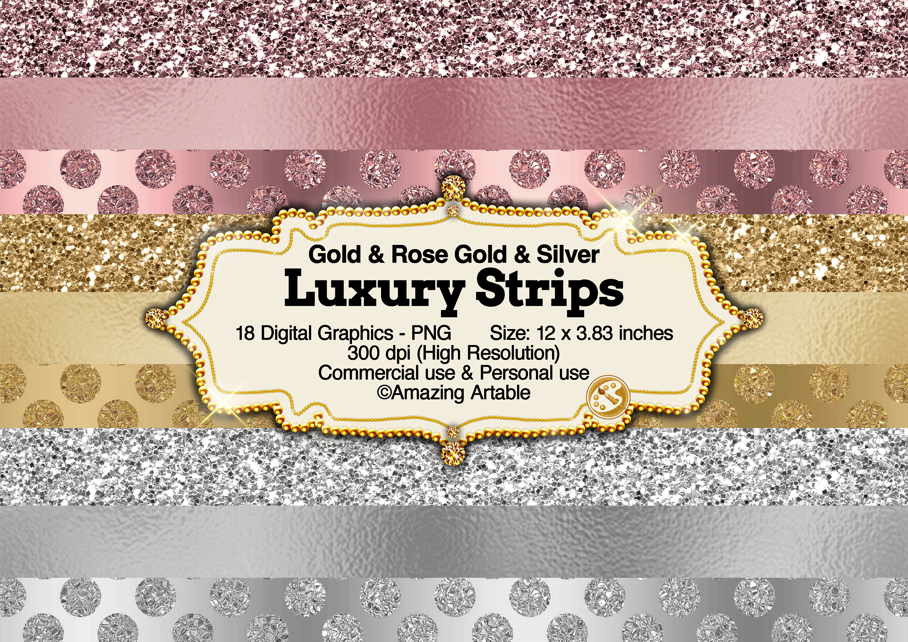 Luxury Strips Clipart: Sparkling Gold Strip Overlays Luxury Gold ...