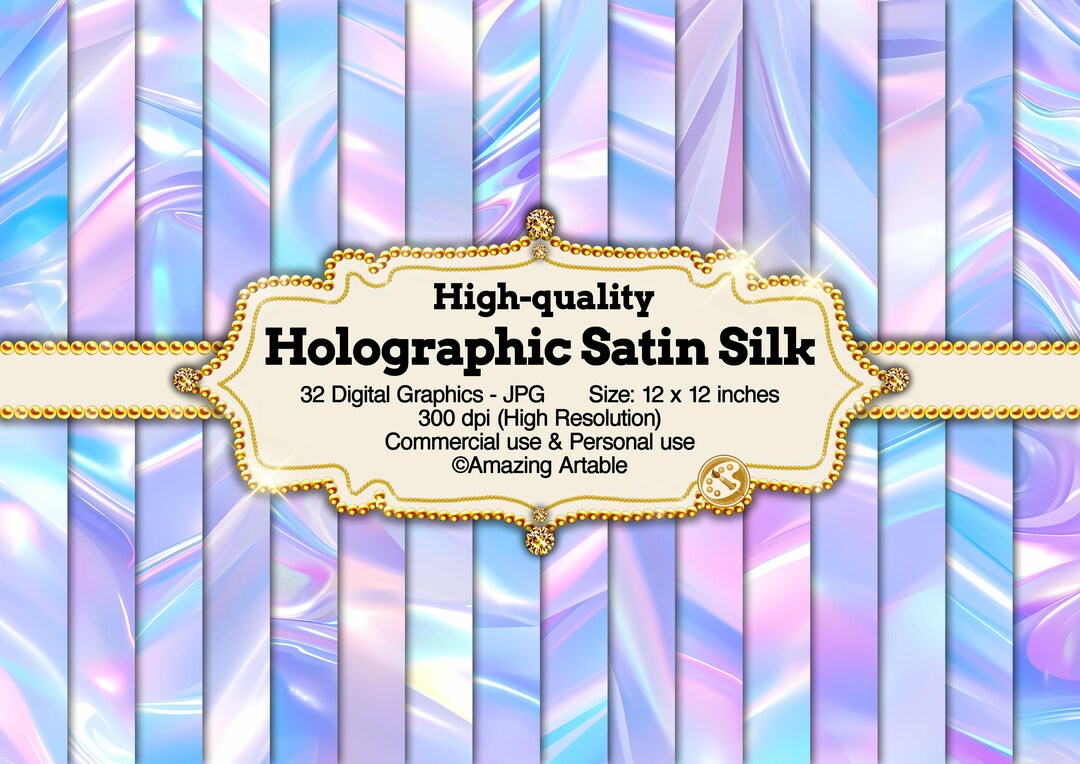 Holographic Satin Silk Digital Paper: Light Satin Silk Digital Paper ...