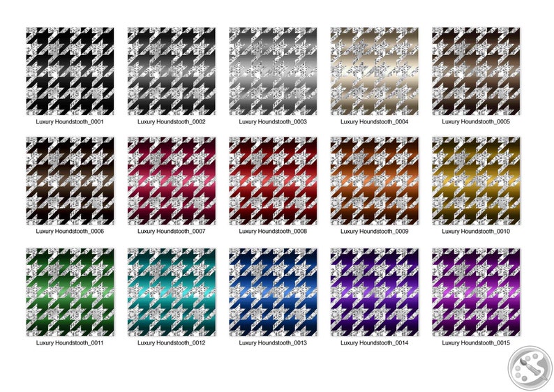 Luxury Houndstooth Seamless Digital Paper: Sparkle Houndstooth Digital ...