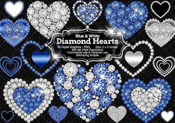 Blue Wedding Heart Clipart