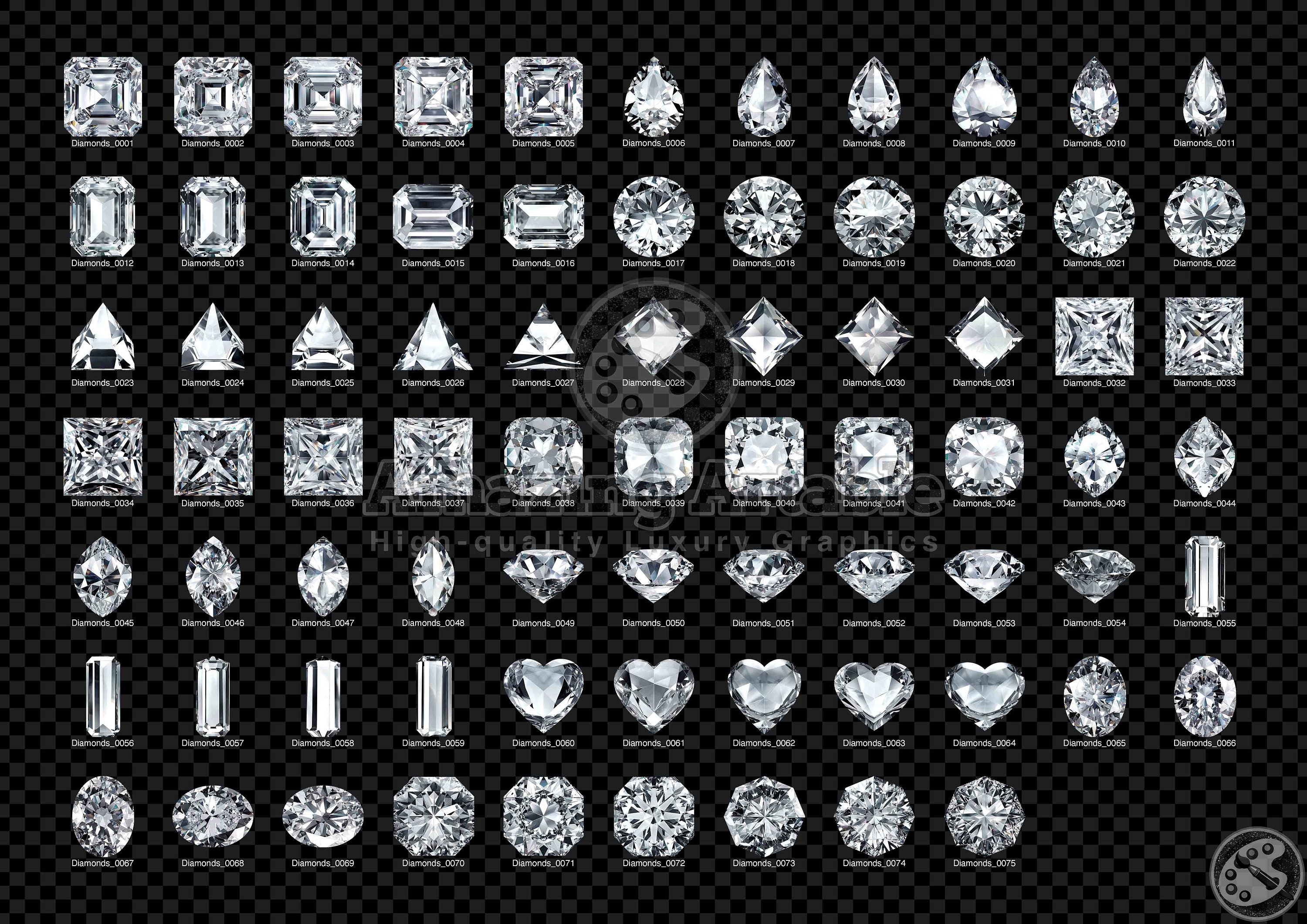 Classic Diamonds Clipart: High-quality Clear Diamonds Crystal Luxury ...
