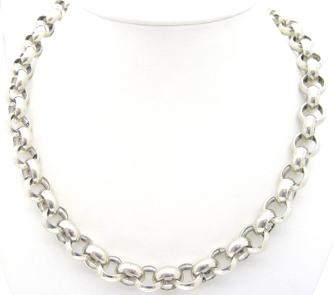 Handmade Sterling Silver .925 Link Chain Necklace - Etsy