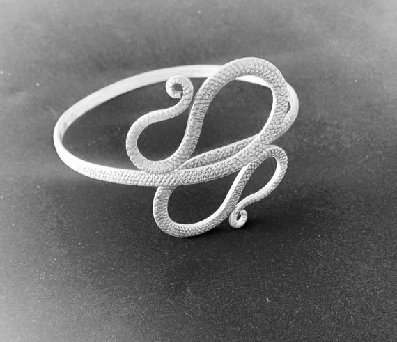 Coiled Snake Flexible Wrap Armlet Arm Bracelet Sterling - Etsy