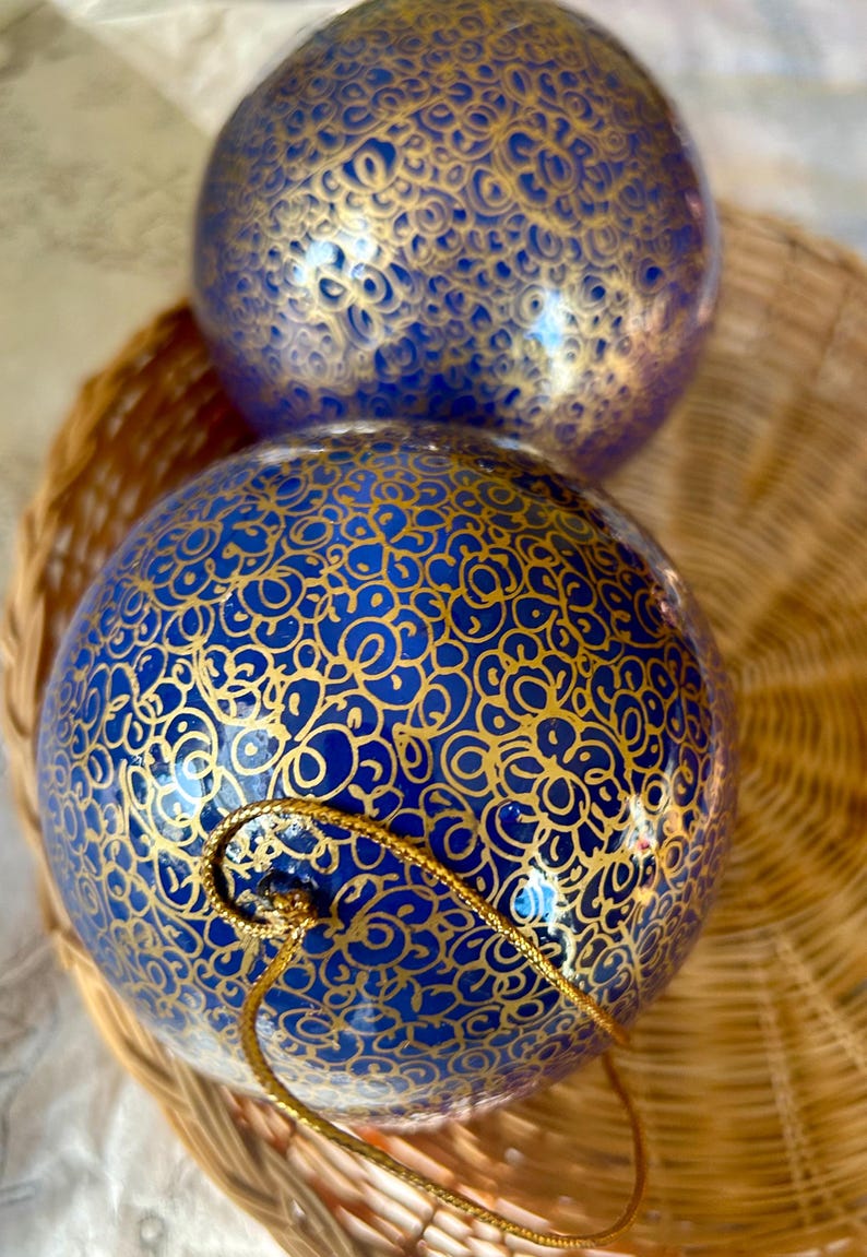 Handmade 4 Inch Papier-mâché Christmas Ornament Paper Mache Balls ...