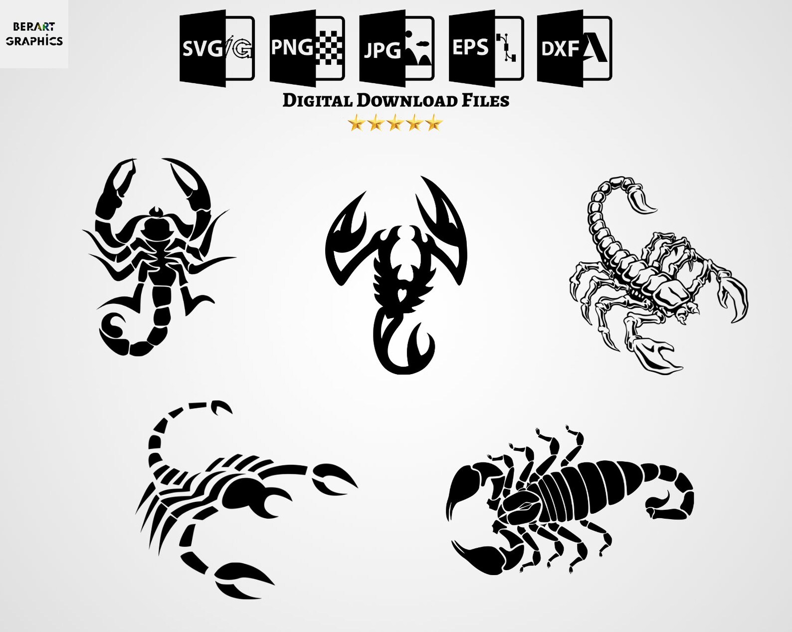 Scorpion SVG Bundle: Tribal Tattoo Clipart (digital Download) - Etsy