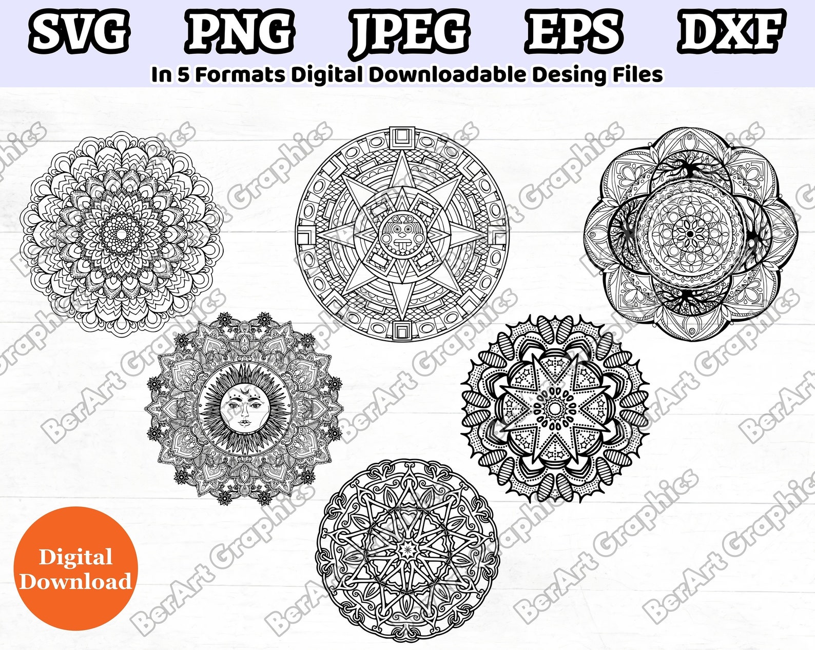 30 Mandala Svg Mandala Svg Bundle Mandala Flower Svg - Etsy