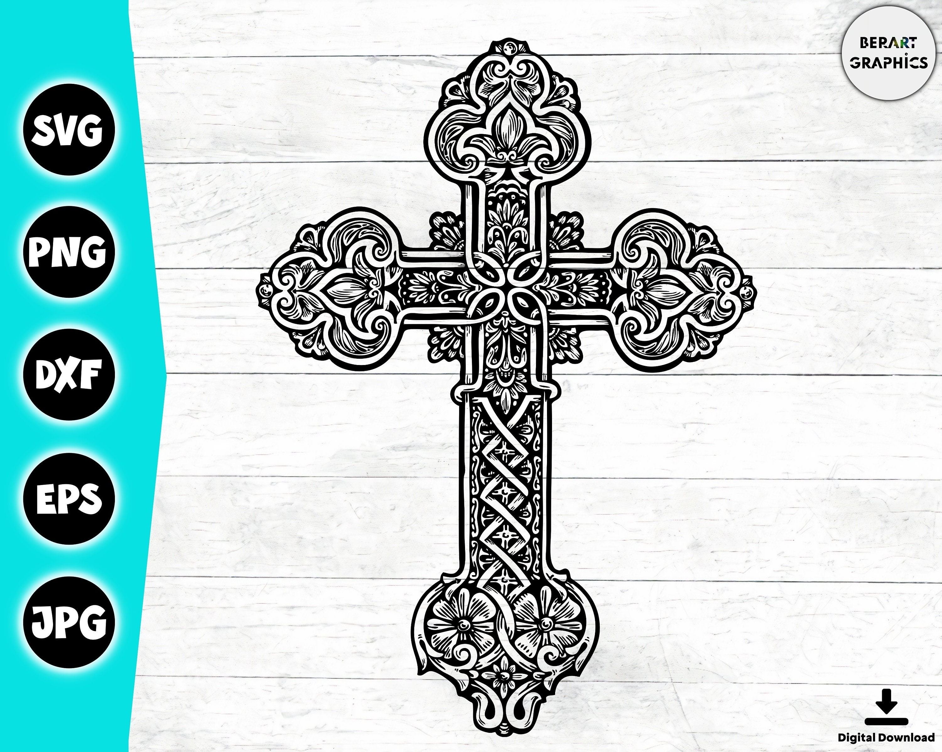 Christian Cross SVG Archivos Pascua SVG Religioso Christian - Etsy México