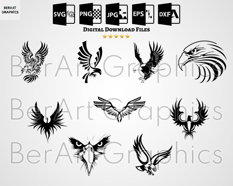 Eagle Svg Bundle, Eagle Clipart, Eagle Cut Files, Eagle Head Svg, Eagles Bird Svg Files for ...