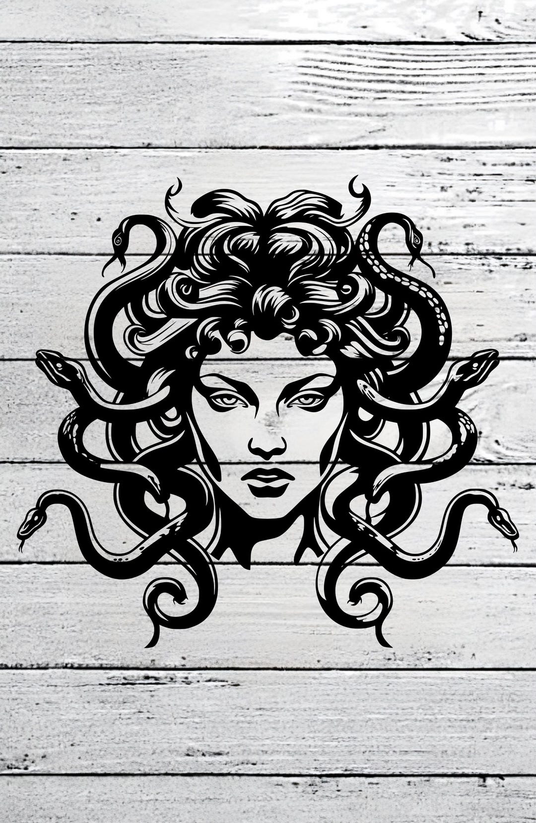 Medusa Svg and Png Digital Design File, Greek Mythology Goddes ...