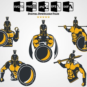 Spartan Gladiator Svg Bundle, Helmet Svg, Spartan Warrior Helmet ...