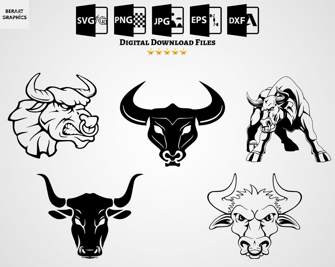 30 Bull SVG Bundle: Angry Bull Vector Graphics (digital Download) - Etsy