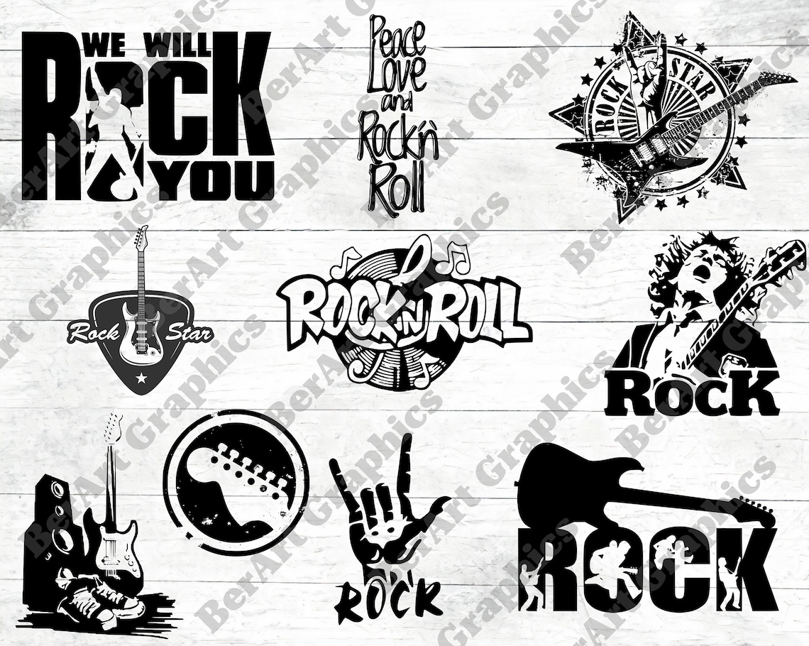 30 Rock N Roll Svg Bundle Rock Music Svg Svg File for - Etsy