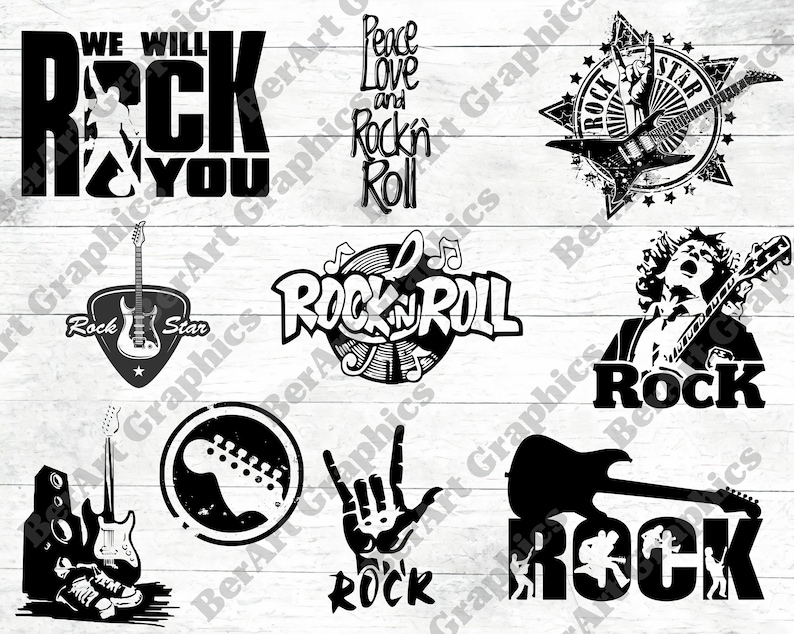 30 Rock N Roll Svg Bundle, Rock Music Svg, Svg File for Cricut, Cut ...