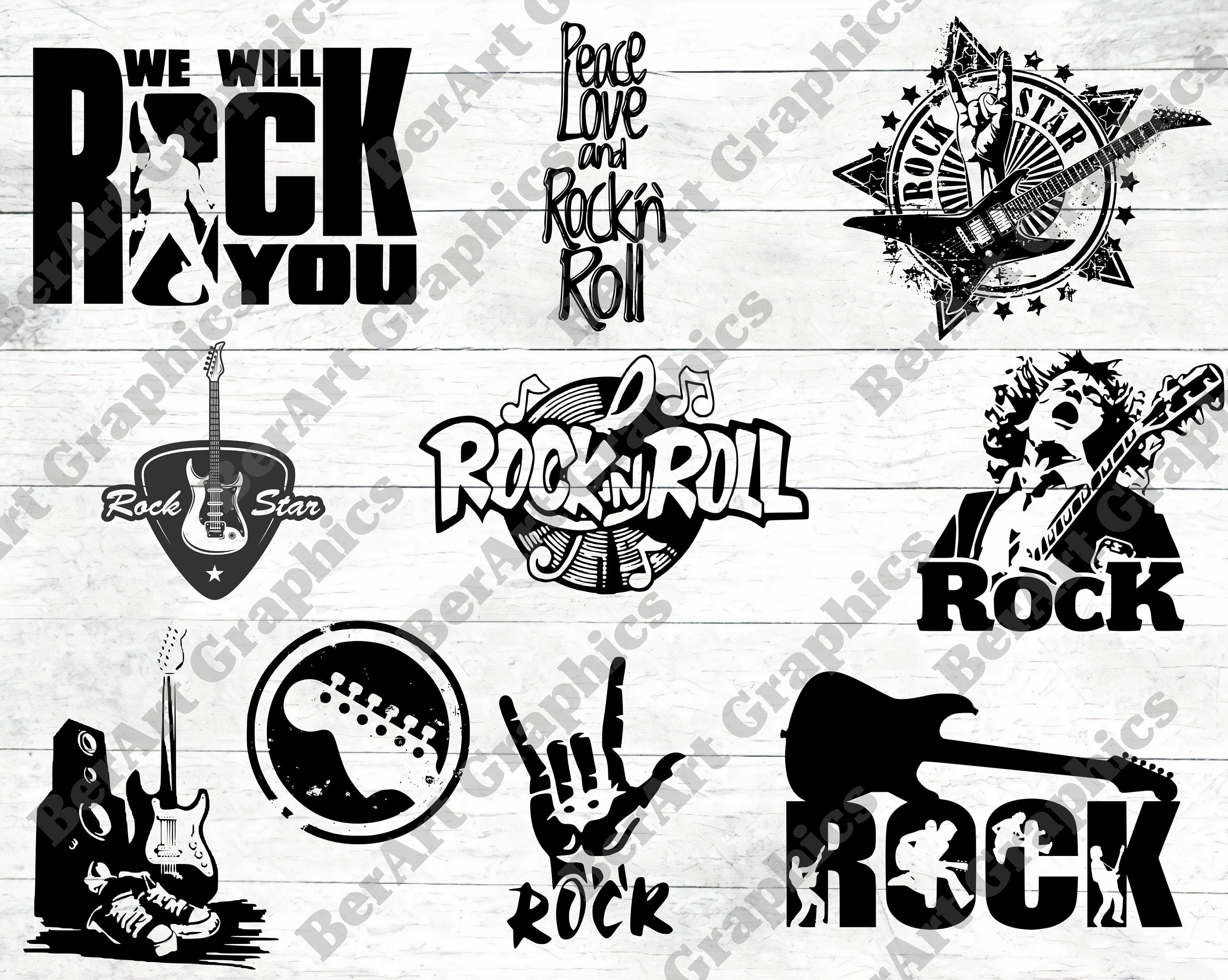 30 Rock N Roll Svg Bundle, Rock Music Svg, Svg File for Cricut, Cut ...