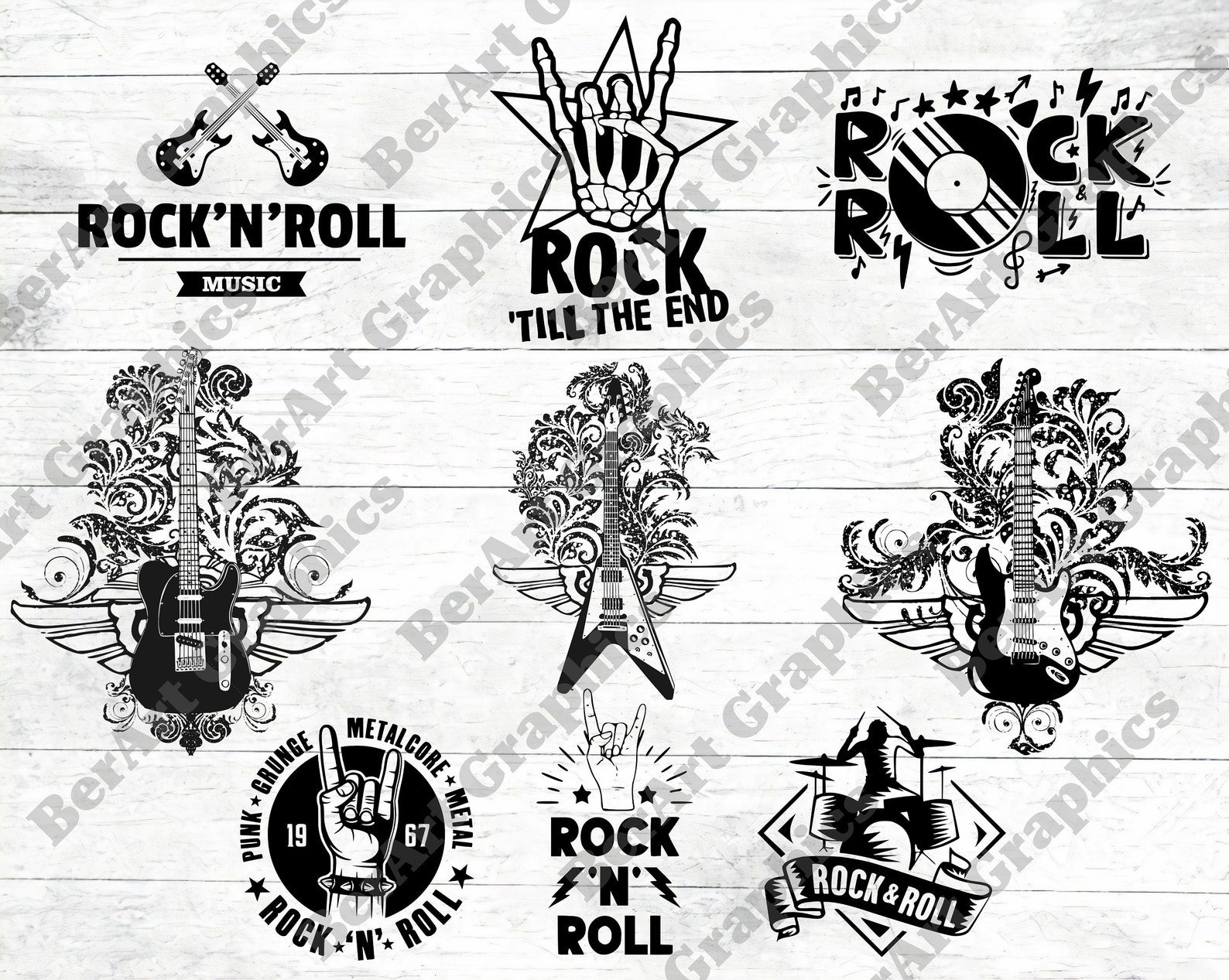 30 Rock N Roll Svg Bundle, Rock Music Svg, Svg File for Cricut, Cut ...