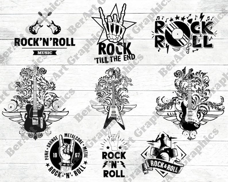 30 Rock N Roll Svg Bundle, Rock Music Svg, Svg File for Cricut, Cut ...