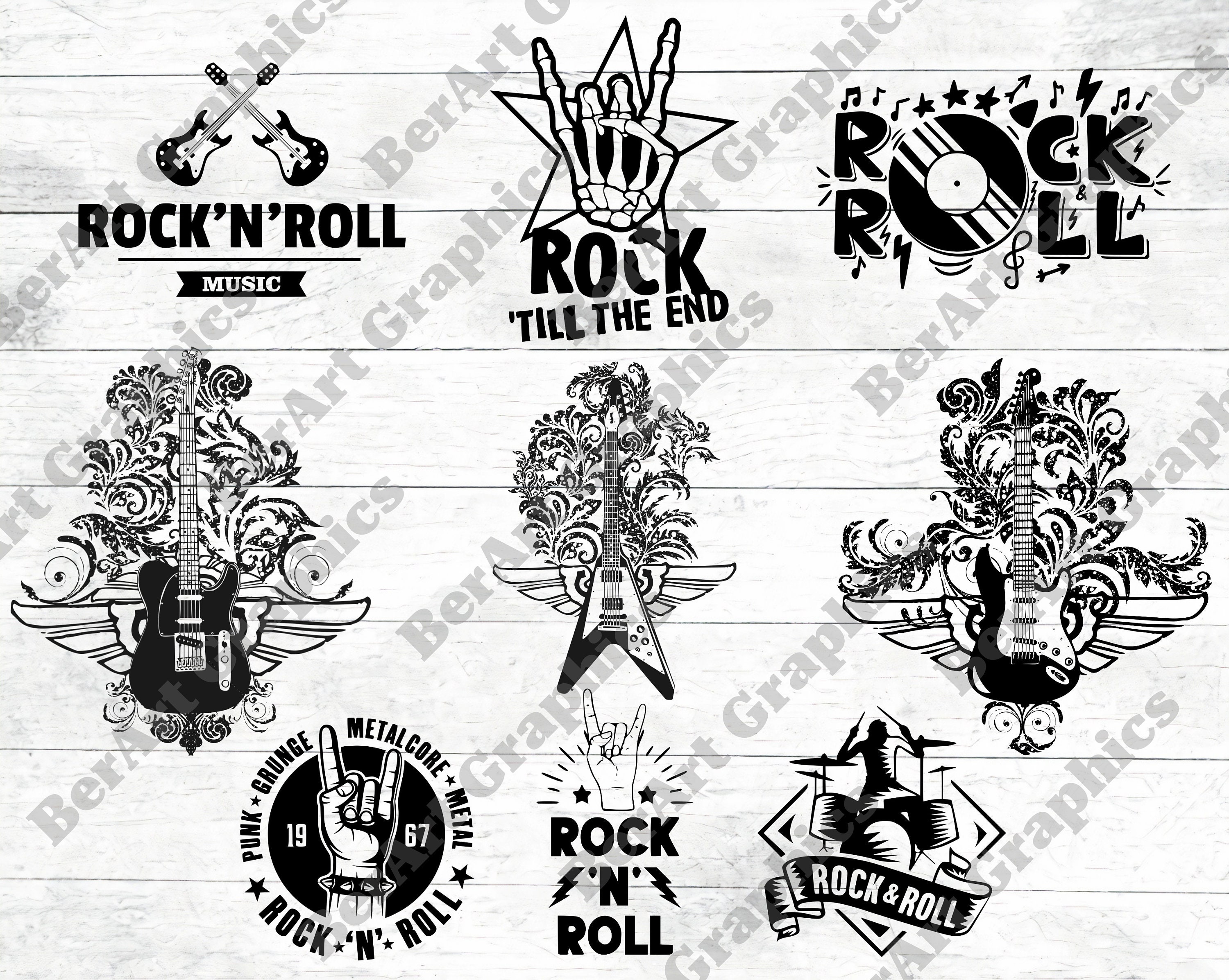 30 Rock N Roll Svg Bundle, Rock Music Svg, Svg File for Cricut, Cut ...