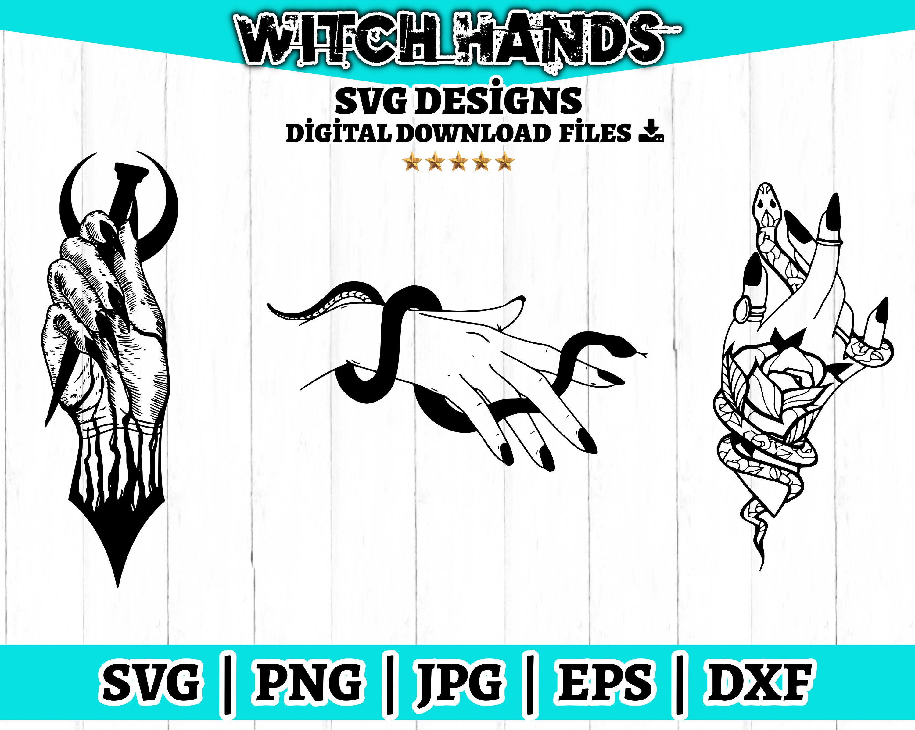 Witch Hands Svg Witch Svg Bundle SVG Gothic Magic Hands Svg - Etsy