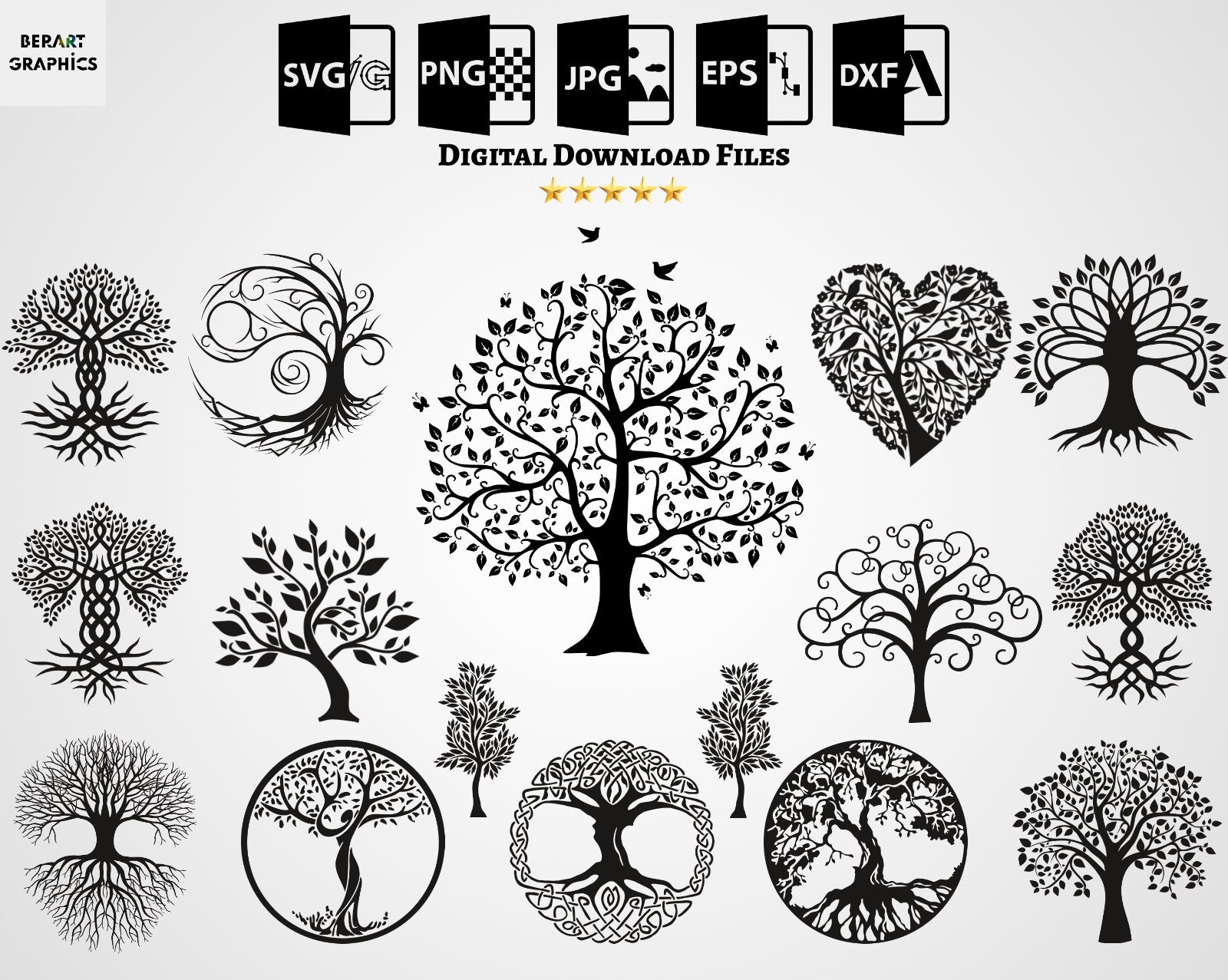 Tree of Life Svg Cut Files for Cricut and Coreldraw Tree of - Etsy