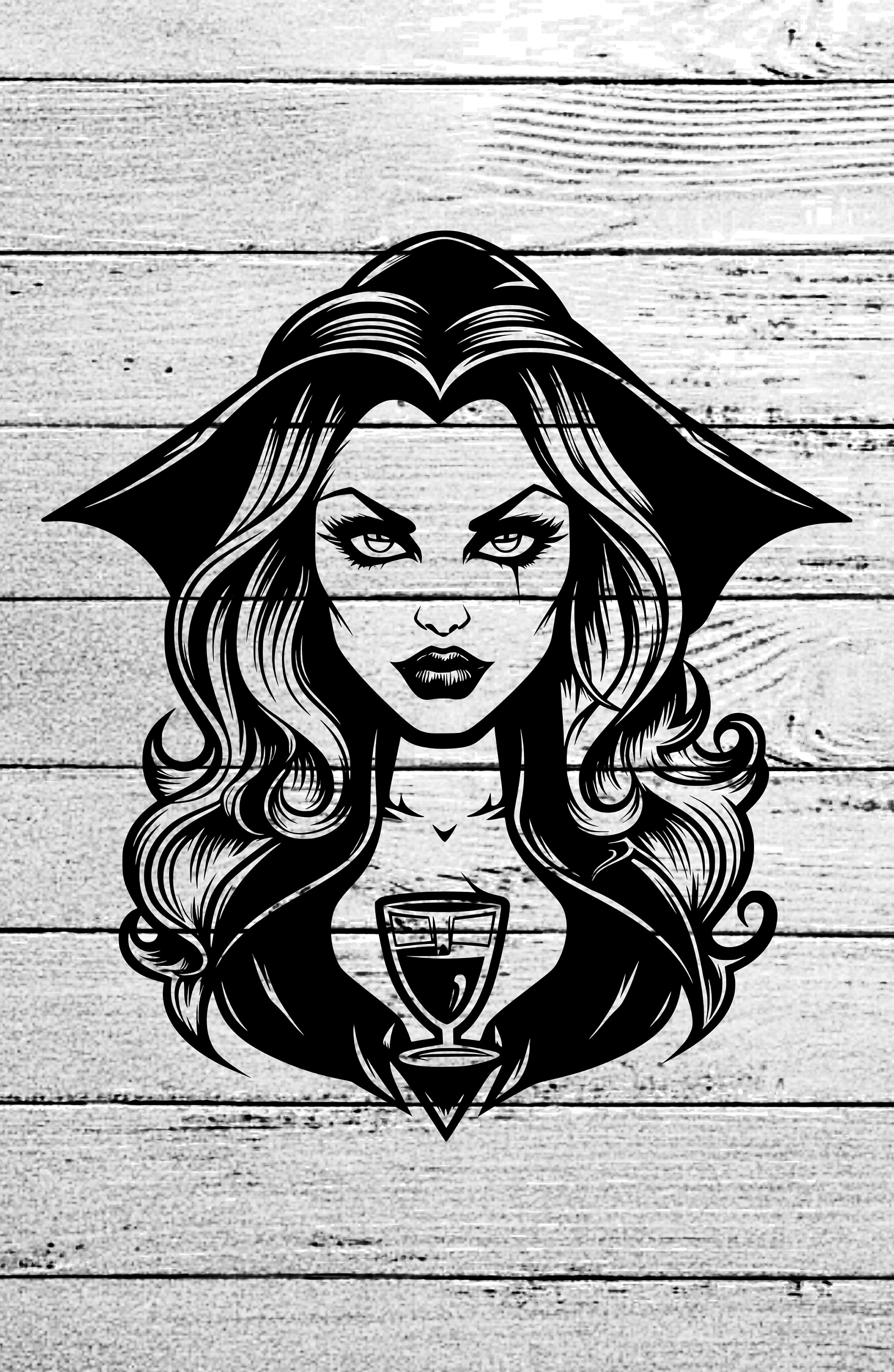 Vampire SVG PNG Print and Cuting File, Vampire Girl Png Clipart, Female ...