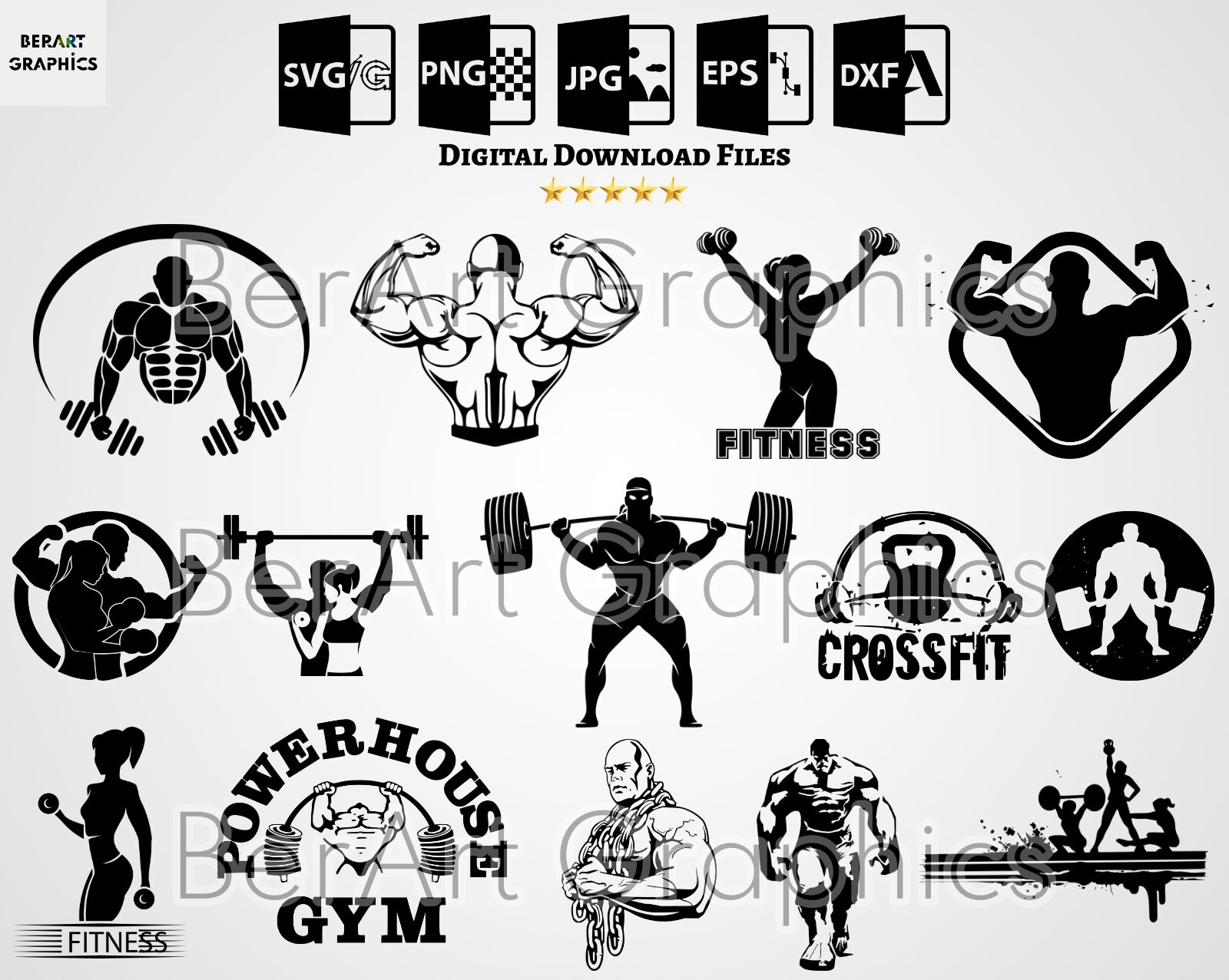 Fitness Bundle Svg, Wourkout Svg Bundle, Gym Bundle Svg, Bodybuilding ...