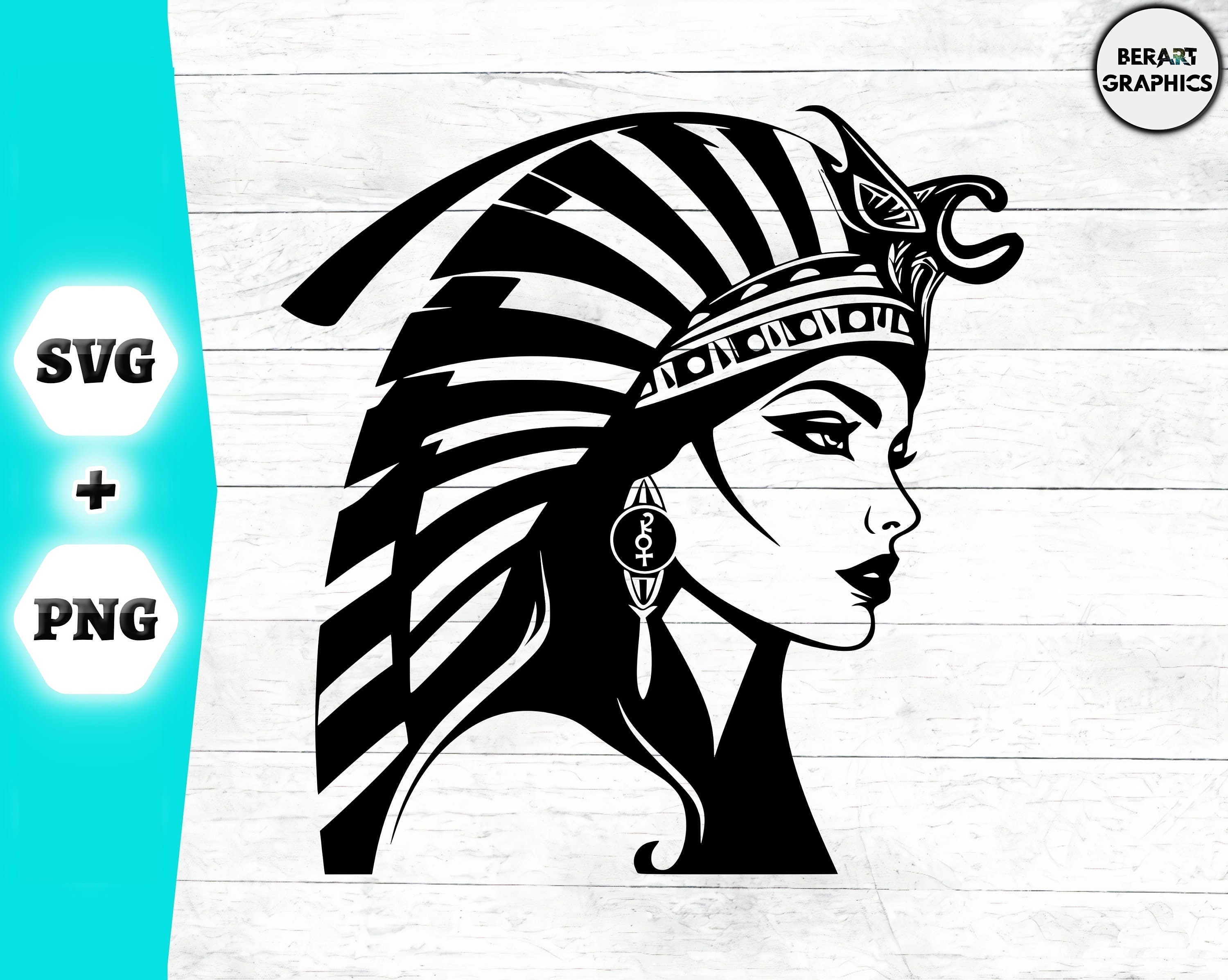 Cleopatra SVG: Egyptian Queen Vector Illustration (digital Download) - Etsy