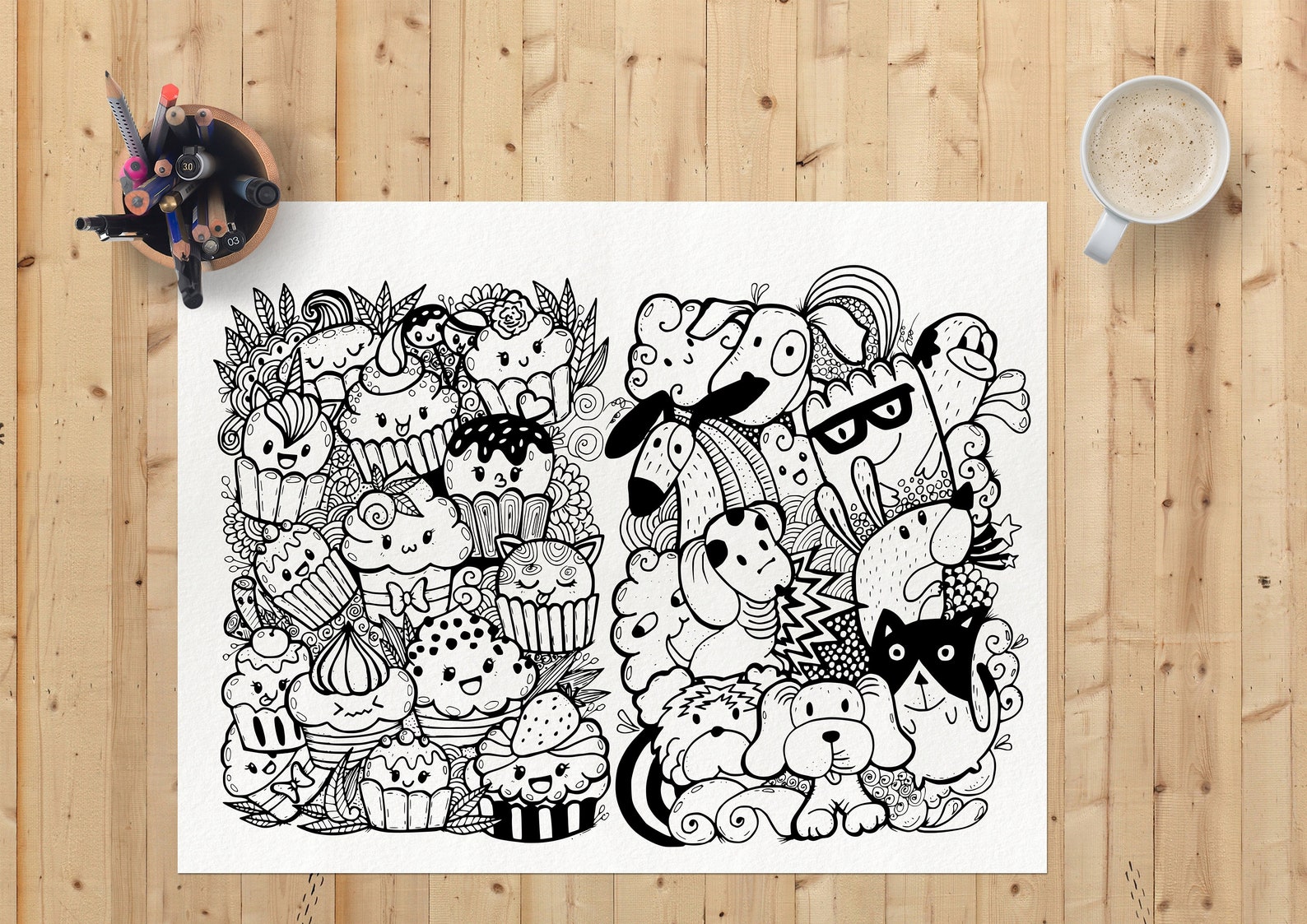 Doodle Svg Bundle Funny Doodle Elements Svg Cute Animals - Etsy