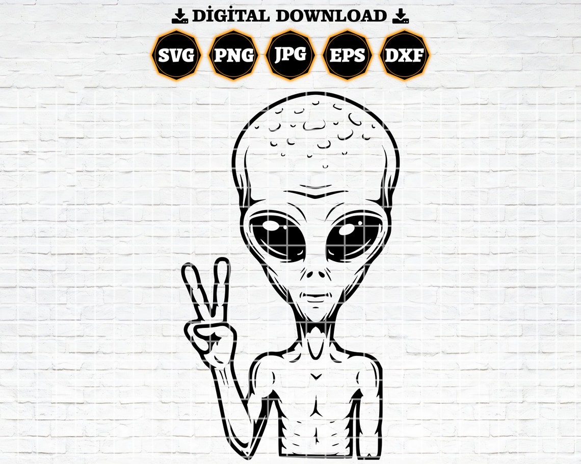 Alien Svg, Cute Alien Svg File, Ufo Svg Designs, Clip Art Cut Files ...