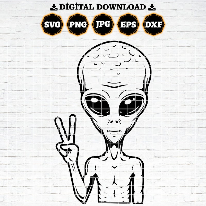 Alien Svg - Etsy