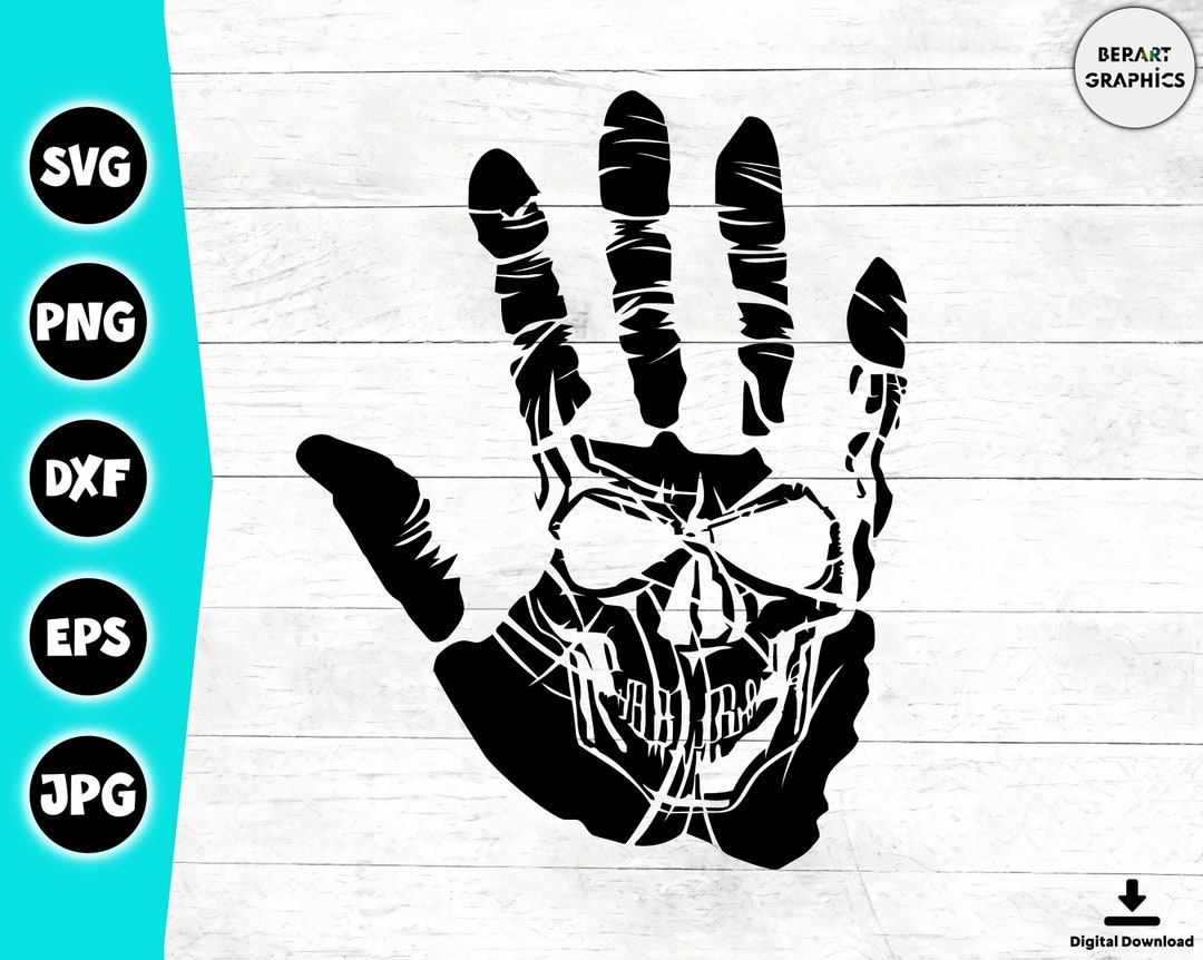 Hand Skull SVG, Skull PNG, Skull Svg Print File, Skull Cut Files, Skull ...