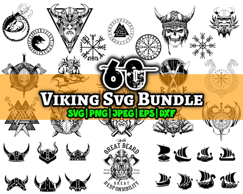 Viking Vector Design Images Svg Bundle, Viking Svg, Viking Symbols SVG ...