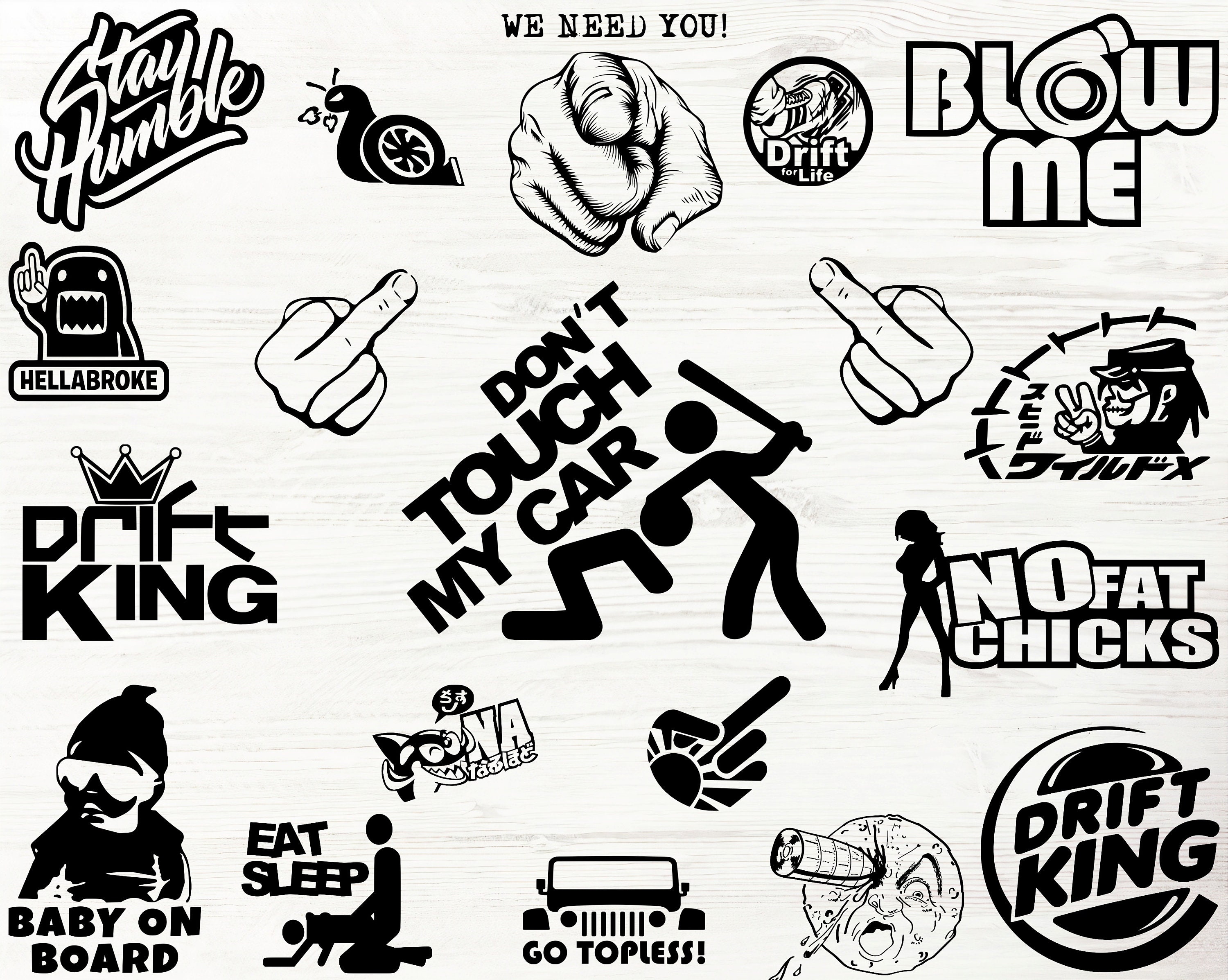 Car Window Stickers, Car Decal Svg Bundle, Laptop Decal, Funny Stickers, Car Svg Decal Stickers ...