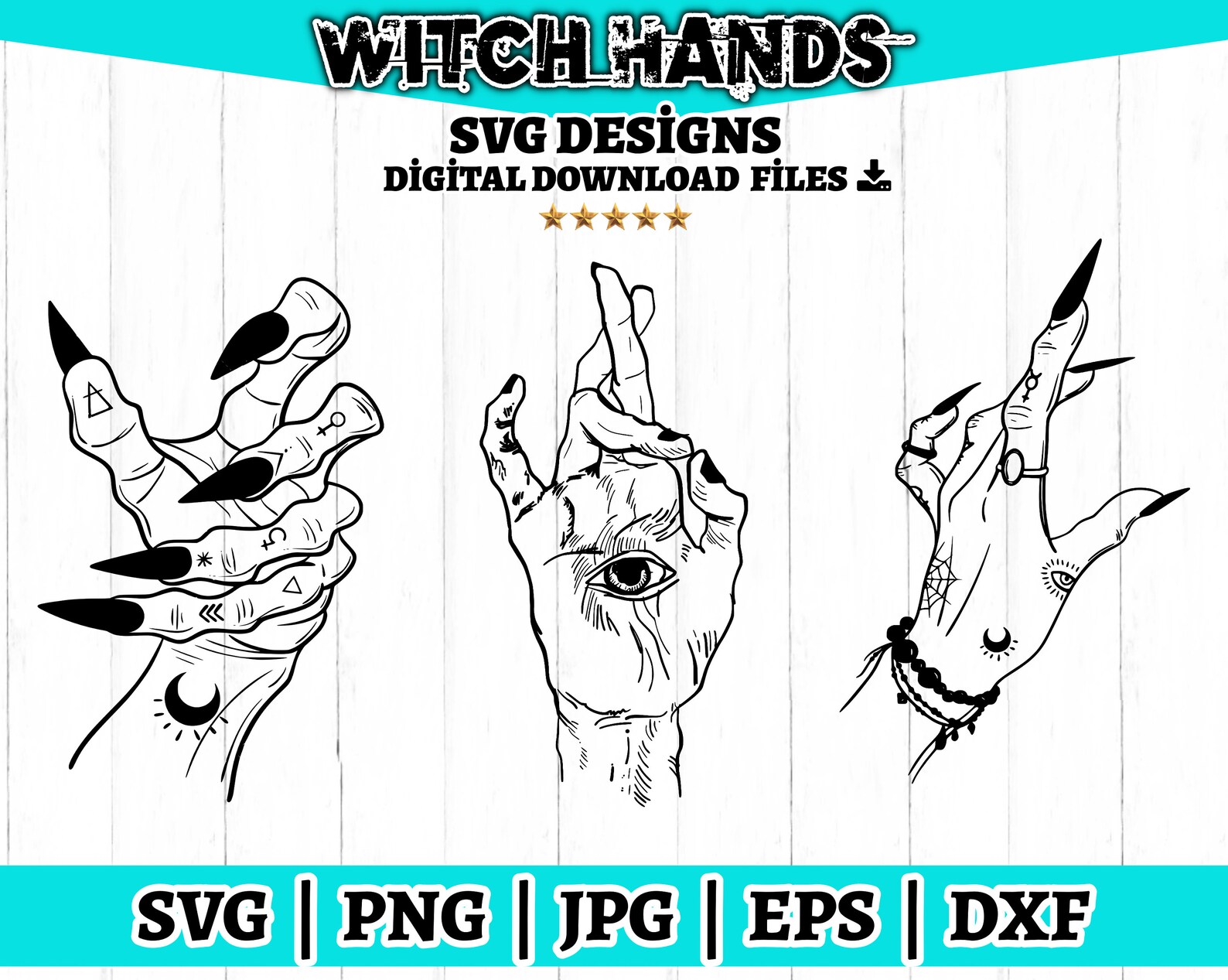 Witch Hands Svg, Witch Svg Bundle, SVG Gothic, Magic Hands Svg Bundle ...