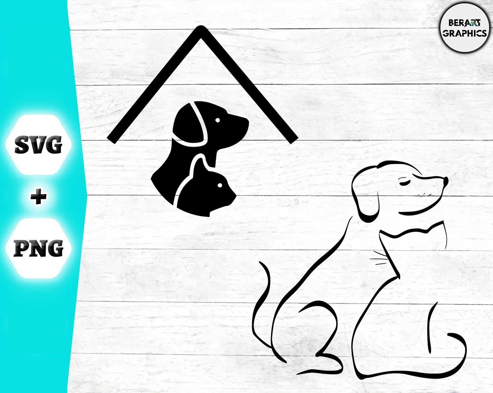 Dog and Cat SVG, Dog and Cat Clipart, Dog With Cat Svg, Dog and Cat ...