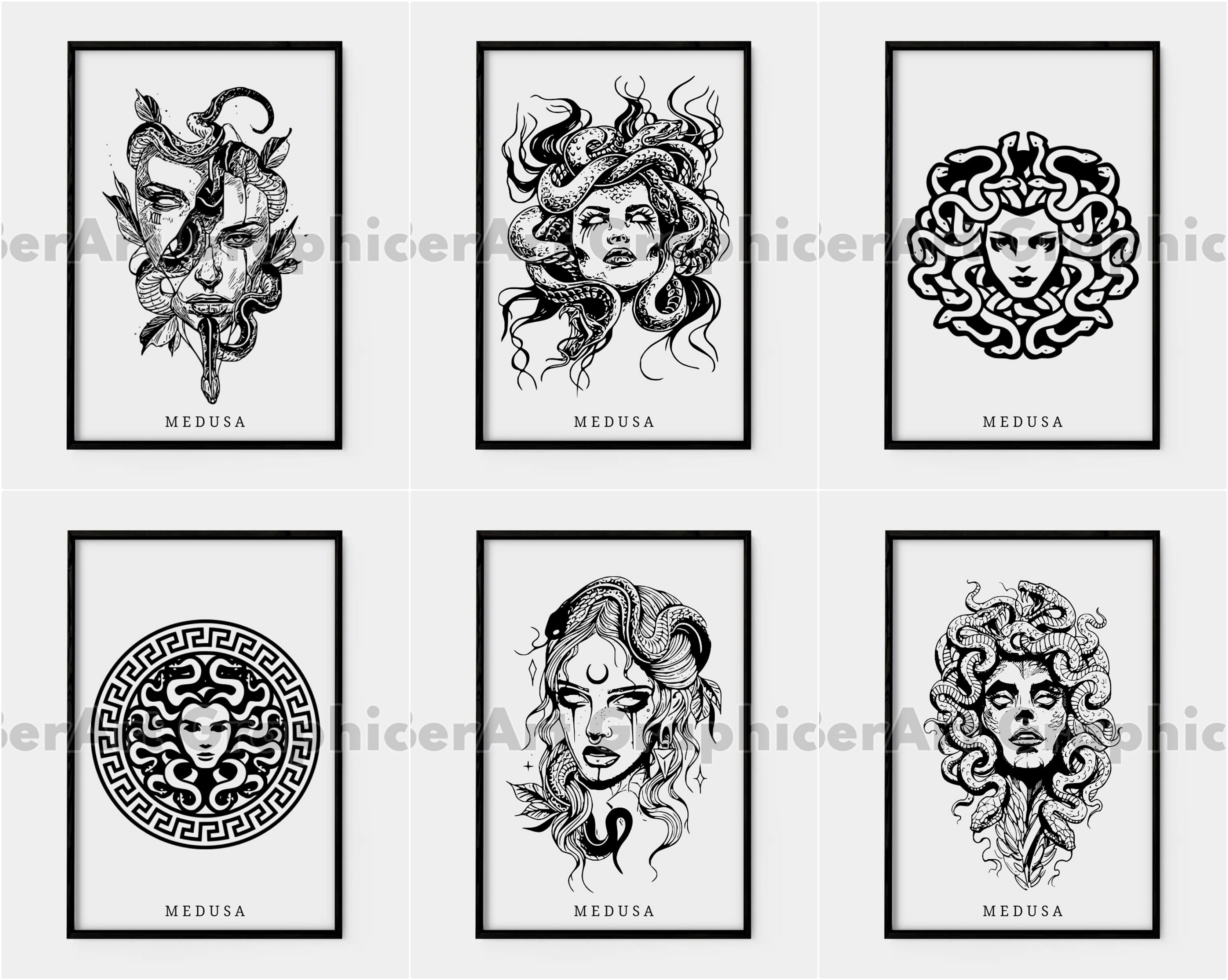 Medusa SVG Print File Medusa Svg Bundle Medusa Silhouette - Etsy Australia