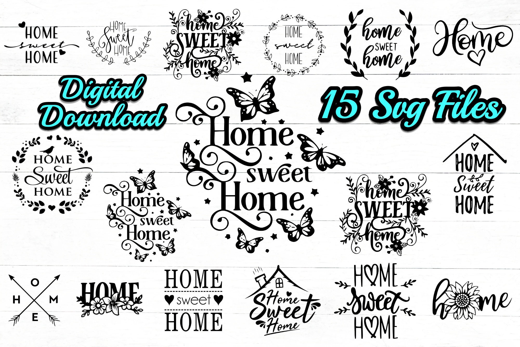 Home Sweet Home Svg Home Decor Svg Silhouette File Home - Etsy