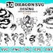 Dragon Svg, Dragon Svg Bundle, Dragon Silhouette, Dragon Clipart ...