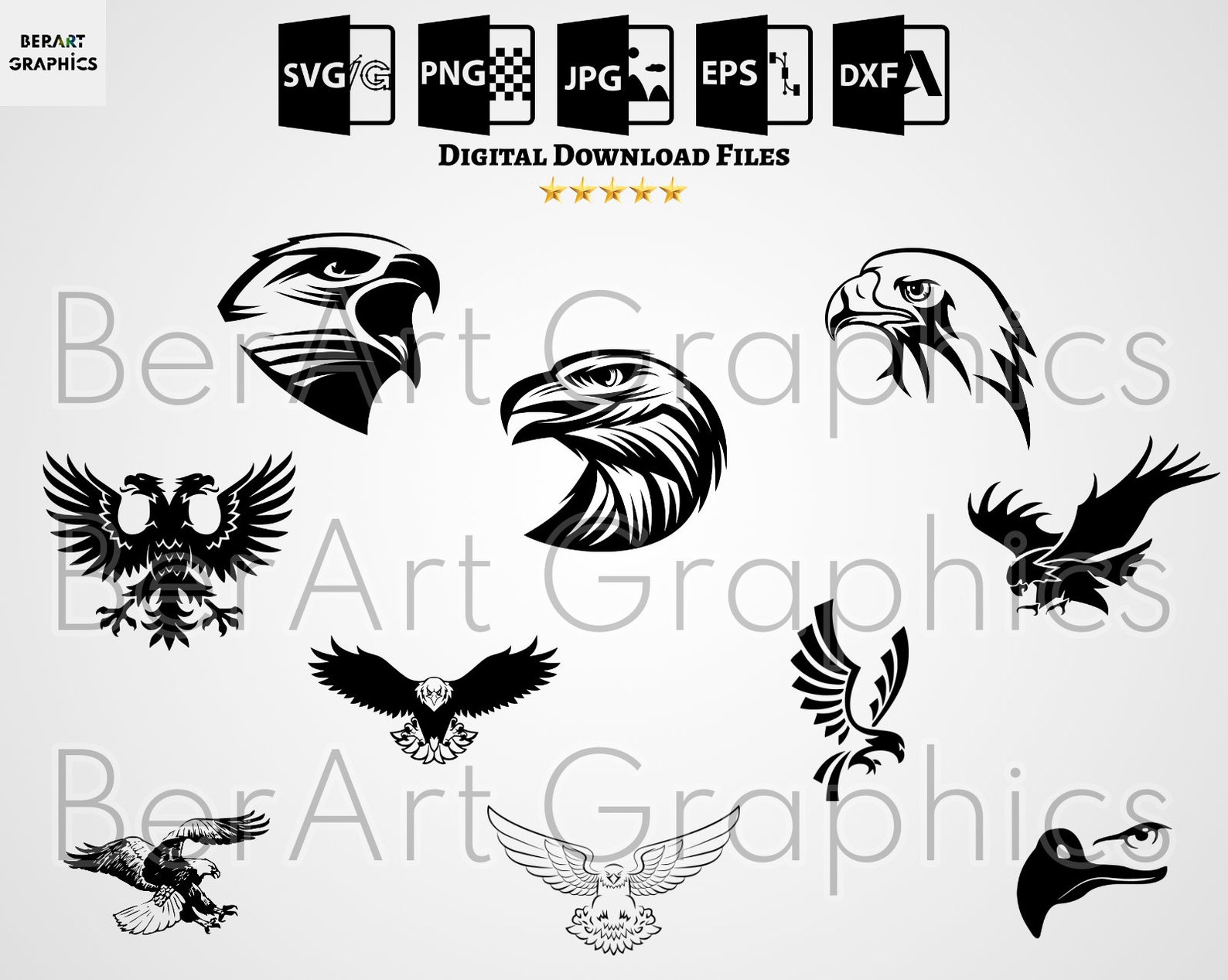 Eagle Svg Bundle, Eagle Clipart, Eagle Cut Files, Eagle Head Svg, Eagles Bird Svg Files for ...
