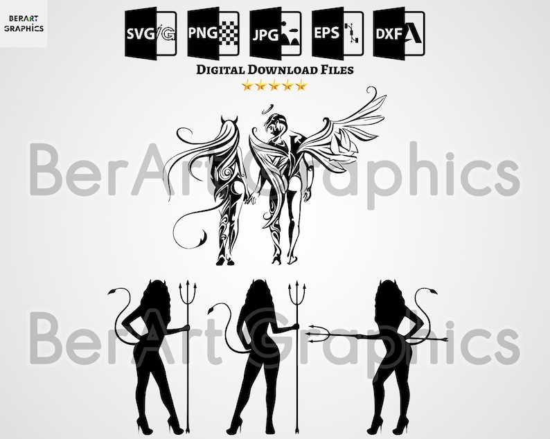 Devil Girls Svg Devil Woman Svg Devil and Angel Girls Svg - Etsy México
