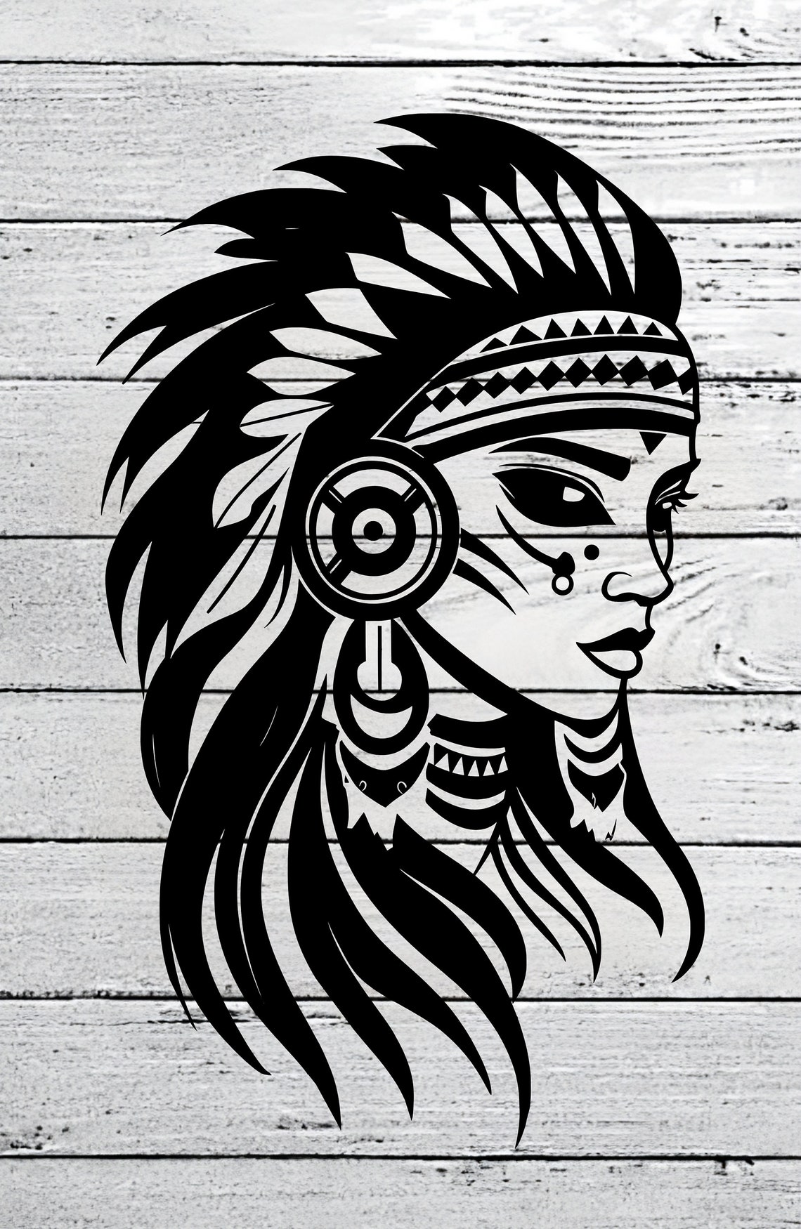 Native American Girl Svg, American Native Png File, Indian Woman ...