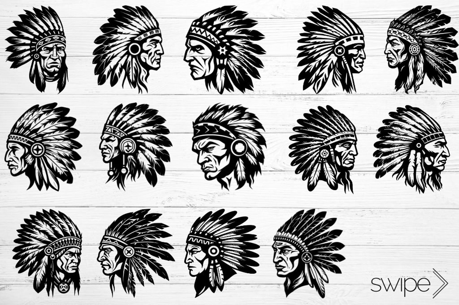 Native American Svg Bundle, Warriors Svg, Mandala Svg, American Indian ...
