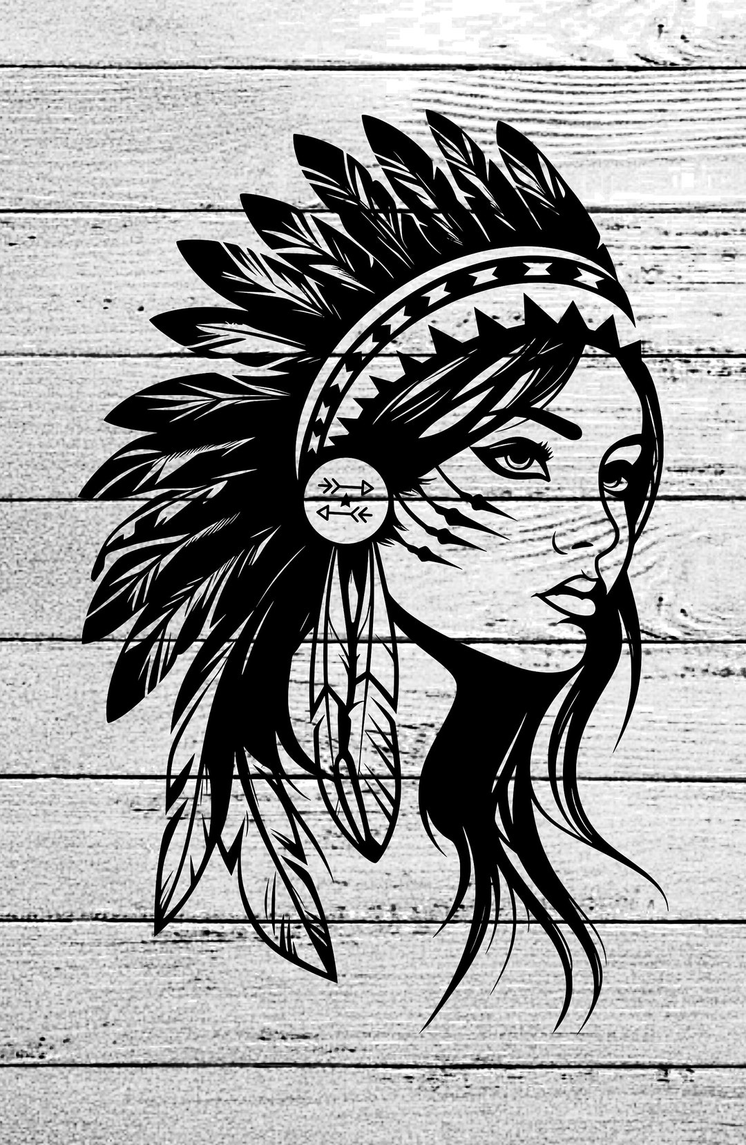 Native American Girl Svg, American Native Png File, Indian Woman ...