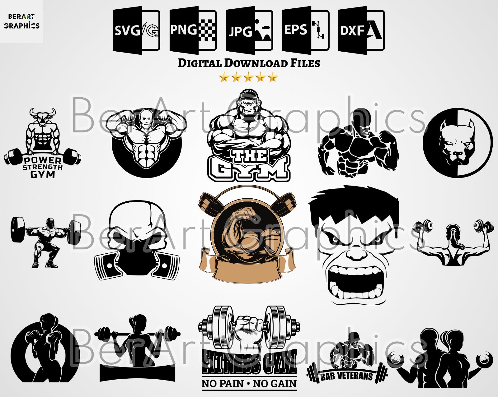 Fitness Bundle Svg, Wourkout Svg Bundle, Gym Bundle Svg, Bodybuilding ...