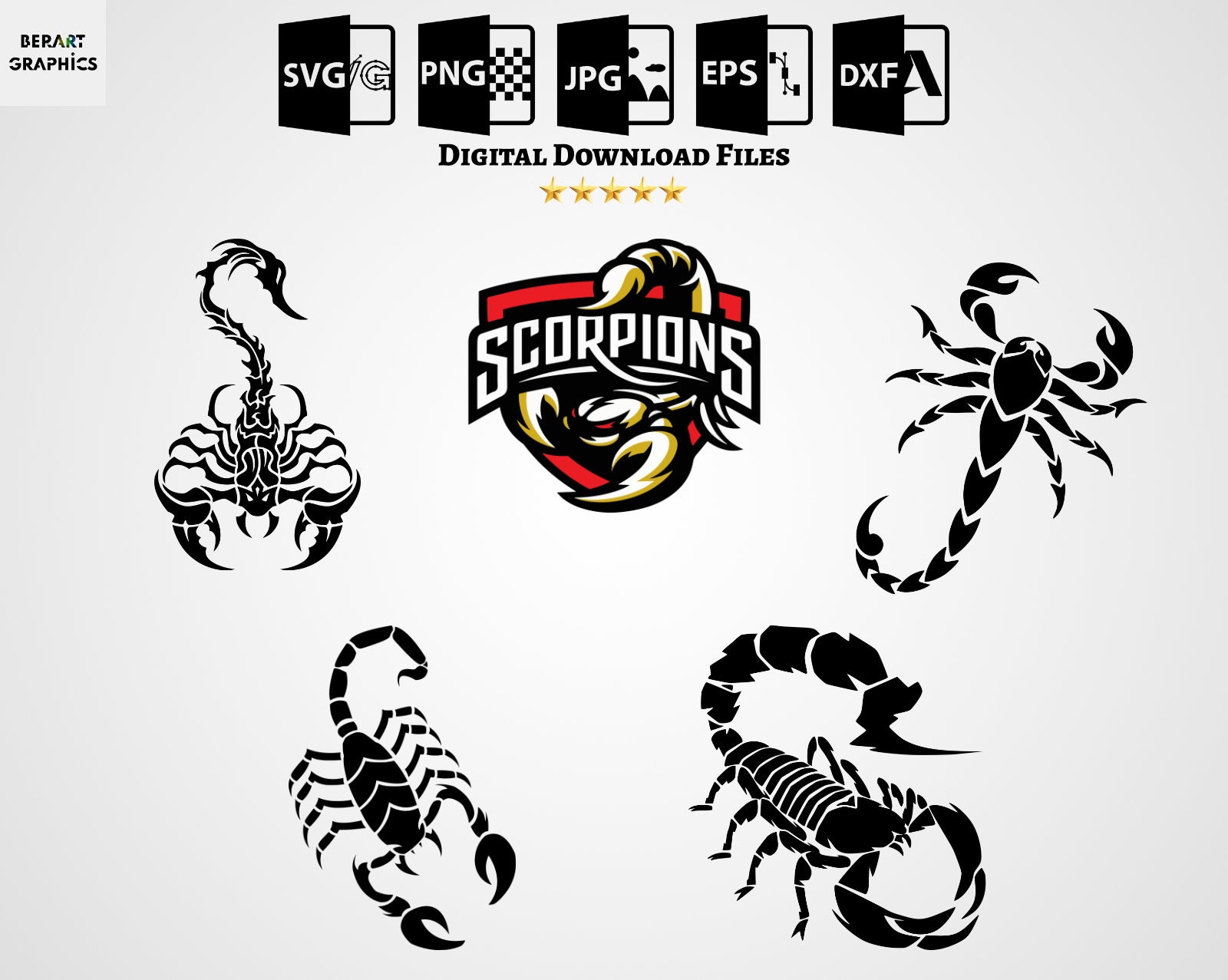 Scorpion SVG Bundle: Tribal Tattoo Clipart (digital Download) - Etsy