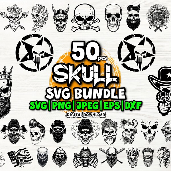 Skull Svg Files for Cricut - Etsy