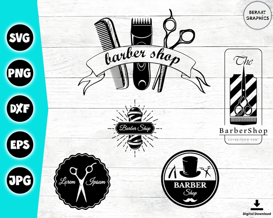 Barbershop Svg Bundle, Barbershop Svg Designs Files, Digital Download ...