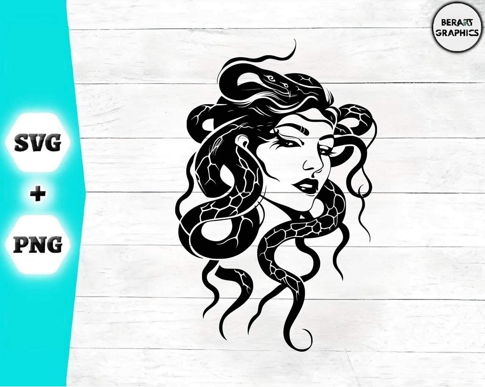 Greek Goddess Beautiful Woman Medusa SVG PNG Printable Cricut Cut File ...