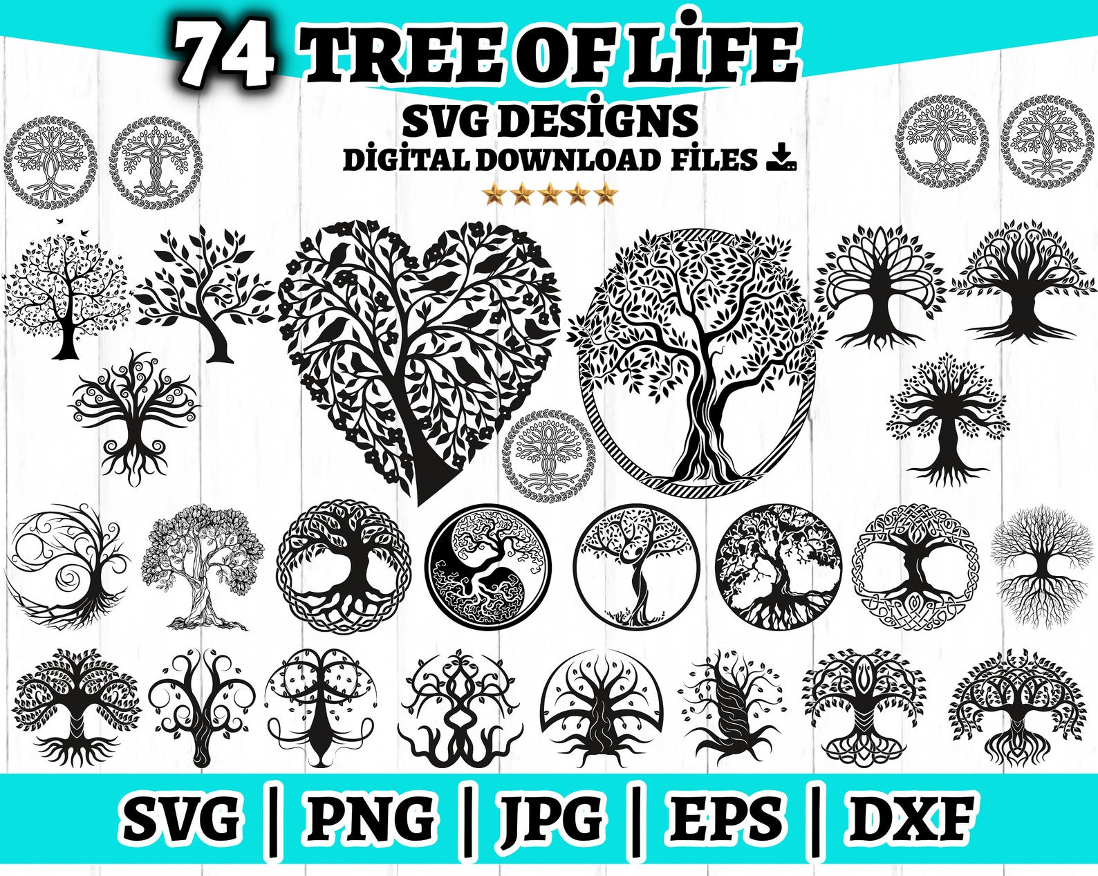 Tree of Life Svg Cut Files for Cricut and Coreldraw Tree of - Etsy