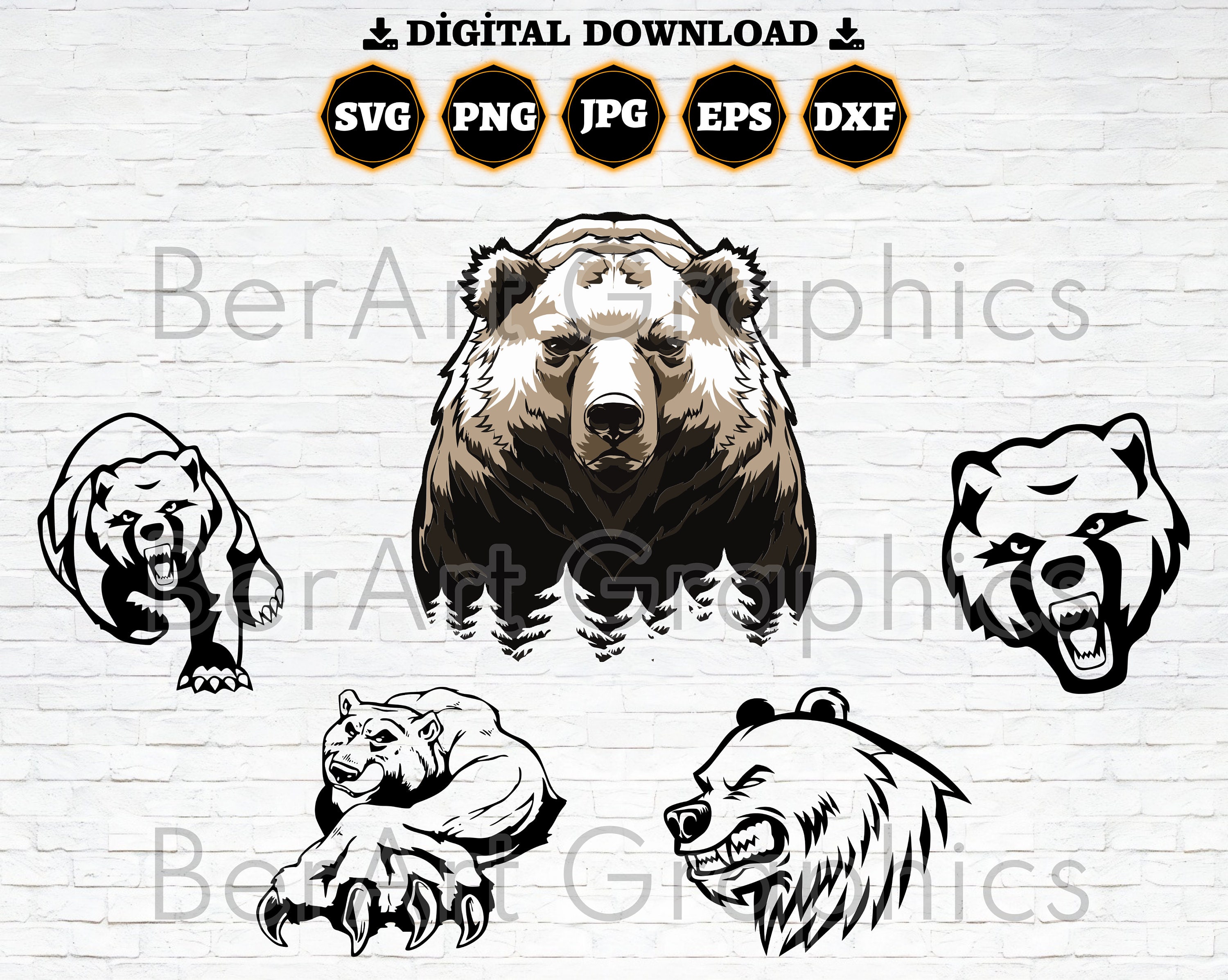 Bear Svg Bear Svg Bundle Animal Svg Bear Cricut Files Bear - Etsy UK